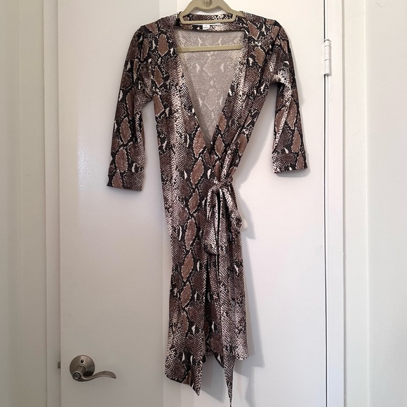 Dresses | Diane Von Furstenberg New Julian Two Pythonprint Silk Jersey Dress | Poshmark
